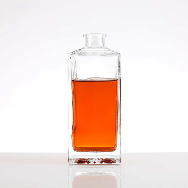 Estampado en caliente Botella de vidrio transparente vacía de 500 ml y ...